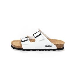 Bayton Pantolette 'Athena' Herren Gr&ouml;&szlig;e 43 schwarz / wei&szlig;
