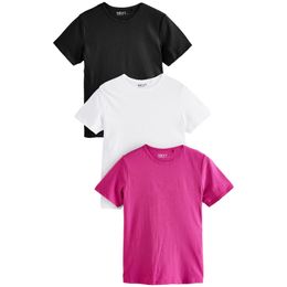 next T-Shirt Damen Gr&ouml;&szlig;e L dunkelpink / schwarz / wei&szlig;
