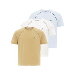 Moxx Paris 3 Pack T-Shirt Herren Gr&ouml;&szlig;e XL blau / gelb / schwarz / wei&szlig;