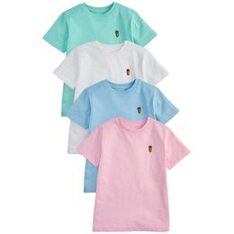 next T-Shirt Jungen Gr&ouml;&szlig;e 104 himmelblau / hellgr&uuml;n / rosa / wei&szlig;