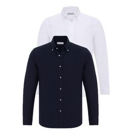 Dandalo Hemd Herren Gr&ouml;&szlig;e L navy / dunkelblau / wei&szlig;