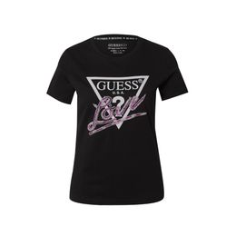 Guess T-Shirt 'Love Triangle' Damen Gr&ouml;&szlig;e L pink / schwarz / wei&szlig;