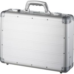 Business-Koffer FIXBAG "Aluminiumkoffer Attaché, silberfarben matt", Herren, Gr. B/H/T: 45,5cm x 33,5cm x 13,5cm, silber (silberfarben), Aluminium, unifarben, festlich, Koffer, mit Laptopfach