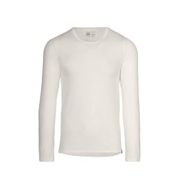 Longsleeve TRIGEMA "TRIGEMA Sportshirt aus Merinowolle", Herren, Gr. M, beige (natur), 80% Wolle (Merinowolle), 20% Polyamid, sportlich, Langarm, Shirts