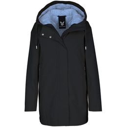 Fuchs & Schmitt Outdoorjacke FUCHS SCHMITT "Jacke", Damen, Gr. 38, blau (marine), Web, Obermaterial: 100% Polyester. Futter: 100% Polyester. Wattierung: 100% Polyester, unifarben, modisch, normal, Langarm gerader Abschluss, Jacken, mit Kapuze