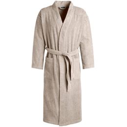 Unisex-Bademantel Egeria "Topas, ideal für Sauna & Spa, Hotelbademantel, Morgenmantel" Gr. XL, grau, L:130cm in Gr. XL, Walkfrottee, Hausmäntel, für Damen & Herren, in Kimonoform