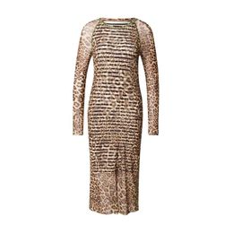 Marc Cain Kleid Damen Größe 40 braun / hellbraun / grün Winterkleid