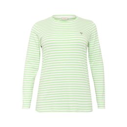 Kaffe CURVE Shirt 'KC Lia' Damen Größe 5XL/6XL hellgrün / weiß