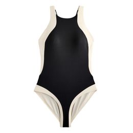 next Badeanzug Damen Gr&ouml;&szlig;e M beige / schwarz