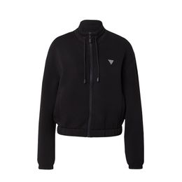 Guess Sportsweatjacke 'Cecilia' Damen Gr&ouml;&szlig;e XXS schwarz / silber