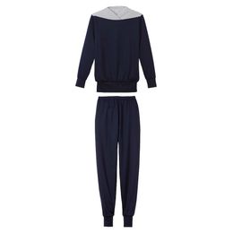 Calida Pyjama Damen Gr&ouml;&szlig;e M ultramarinblau / wei&szlig; Winterkleid