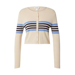 MONKI Strickjacke Damen Größe XS beige / navy / himmelblau