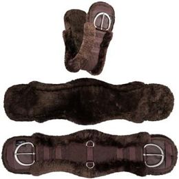 Equinate Westerngurt Classical anatomisch Lammfell braun 75 cm
