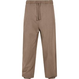 Stoffhose Urban Classics "Urban Classics Herren Overdyed Sweatpants", Herren, Gr. S, US-Größen, grün (schwarzkhaki), 100% Baumwolle, loose fit, Hosen