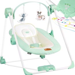 Kidiz&reg; Babywippe Babyschaukel mit 5 Geschwindigkeitseinstellungen zusammenklappbarer Baby Wippe Schaukel Babyhochstuhl mit Spielbogen Spielzeugen 5 beruhigende Naturger&auml;usche neugeborene