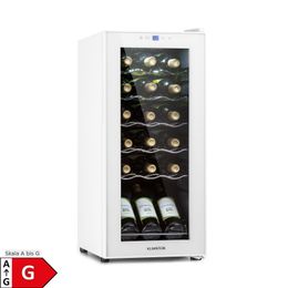 Klarstein Shiraz 18 Slim Uno Weink&uuml;hlschrank 50l 18Fl Touch-Bedienfeld 5-18&deg;C Wei&szlig; 50 Liter / 18 Flaschen