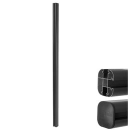 MCW Alu-Pfosten Savoie-WPC-Zaun, Pfeiler Pfahl, Stecksystem 1,86m ~ anthrazit