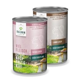 BALDUiN Hund Mix-Paket 2 Pute & Lamm 12x400g