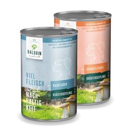 BALDUiN Hund Mix-Paket 3 Kalb & Huhn 12x400g