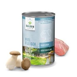 BALDUiN Hund Kalb & Kr&auml;uterseitling 12x400g