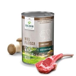 BALDUiN Hund Lamm & Kr&auml;uterseitling 12x400g