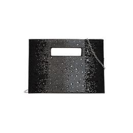 Clutch Tamaris "Clutch TAS Amalia Rhinestone", Damen, Gr. B/H/T: 25cm x 18cm x 3.5cm, schwarz (schwarz 100), Kunststoff, Taschen