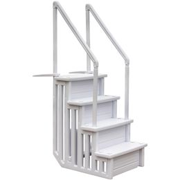 Poolleiter GRE "Treppe Easy Entry Synthetic EPE30", weiß, B:60cm H:206cm, Kunststoff, Leitern, BxH: 60 x 206 cm