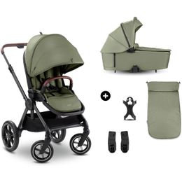 Kombi-Kinderwagen hauck "Comfort N Care", Baby, grün (olive), Kinderwagen, Belastbarkeit bis 22 kg