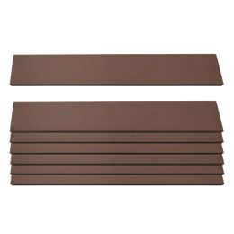 7er Set Latten für WPC-Sichtschutz Sarthe, Bretter Windschutz, ca. 1qm, FSC®-zertifiziert ~ 90cm, braun