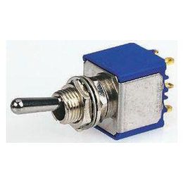 APEM APEM Toggle Switch, Panel Mount, On-Off-On, DPDT, Solder Lug Terminal, 30V dc - 5649ADBGK