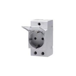 ABB ABB Grey 1 Gang Plug Socket, 16A, Type F - German Schuko, Indoor Use - 2CSM211000R0721 M1175-C