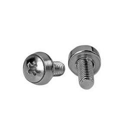StarTech.com Schrauben, 50er Pack, M6, 16mm, Vernickelter Stahl - CABSCREWSM6