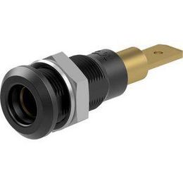 St&auml;ubli Electrical Connectors Black Socket Test Socket, Tab Termination, 25A, 30V ac, Gold Plating - 64.3040-21