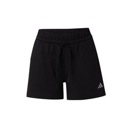adidas Sportswear Workout Pants 'ESSENTIALS SMALL LOGO FEEL COZY' female size S Black / Silver