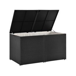 Juskys Polyrattan Auflagenbox Ikaria 950 L mit Deckel & Innenplane &ndash; Garten Kissenbox Gartenbox