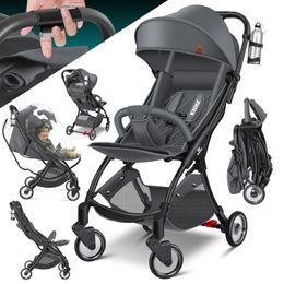 Kidiz&reg; Kinderwagen Premium Kinderbuggy klappbar Liegebuggy Sportwagen Faltbar 360&deg;R&auml;der 5-Punkt Gurt Inkl. Getr&auml;nkehalter & Regenabdeckung, verstellbare R&uuml;ckenlehne & Sonnenverdeck