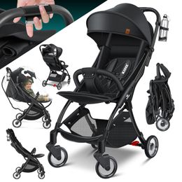 Kidiz&reg; Kinderwagen Premium Kinderbuggy klappbar Liegebuggy Sportwagen Faltbar 360&deg;R&auml;der 5-Punkt Gurt Inkl. Getr&auml;nkehalter & Regenabdeckung, verstellbare R&uuml;ckenlehne & Sonnenverdeck