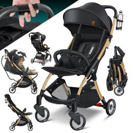 Kidiz&reg; Kinderwagen Premium Kinderbuggy klappbar Liegebuggy Sportwagen Faltbar 360&deg;R&auml;der 5-Punkt Gurt Inkl. Getr&auml;nkehalter & Regenabdeckung, verstellbare R&uuml;ckenlehne & Sonnenverdeck
