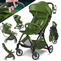 Kidiz&reg; Kinderwagen Premium Kinderbuggy klappbar Liegebuggy Sportwagen Faltbar 360&deg;R&auml;der 5-Punkt Gurt Inkl. Getr&auml;nkehalter & Regenabdeckung, verstellbare R&uuml;ckenlehne & Sonnenverdeck