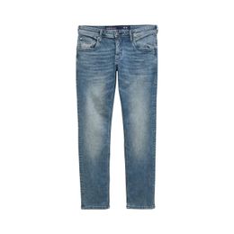 Tom Tailor Denim Herren TTAEDAN Straight Jeans mit Stretch, blau, Uni, Gr. 32/36