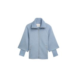 Tom Tailor Damen Cape Jacke in Melange Optik, blau, Meliert, Gr. XXL