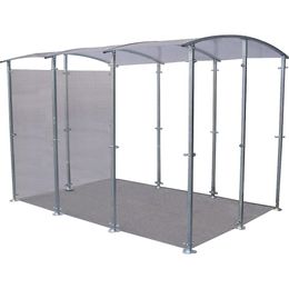 Mottez Metallunterstand, Unterstand, einzelnes Modell 6 m², HxB 2205 x 2350 mm, Metalloptik