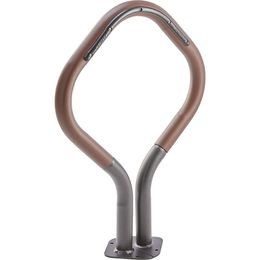 Mottez Fahrradständer, 2 Stellplätze, rostbraun lackiert, schwarz