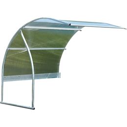 Mottez Unterstand mit seitlicher Klappe für B800VNO, Anbaueinheit, HxB 2220 x 2210 mm, Metalloptik