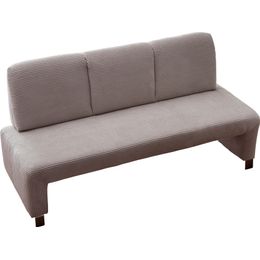 Polsterbank exxpo - SOFA FASHION "Intenso, Sitzbank, Breite 182 cm, wahlweise in Leder oder Textil", braun (cappuccino), B:182cm H:91cm T:67cm, NaturLeder, Strukturstoff (Zusammensetzung: Polyester 100%), Luxus-Microfaser (Zusammensetzung: Aufgeflockte 100% Polyester Schicht mit Prägung), Cord (Zusammensetzung: Polyester 100%), Sitzbänke, hohe Bodenfreiheit, frei im Raum stellbar, hoher Sitzkomfor