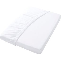 Hagemann unisex kochfestes Spannbetttuch weiß, Größe 90x190 - 100x200 cm