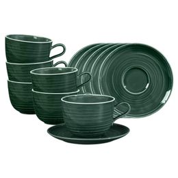 Seltmann Weiden Milchkaffeetassen mit Untertassen Terra 400 ml 6er Set