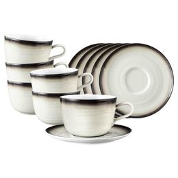 Seltmann Weiden Milchkaffeetassen mit Untertassen Terra 400 ml 6er Set