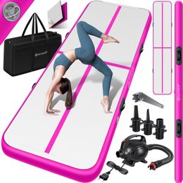 Kesser&reg; Turnmatte Aufblasbar Airtrack 2m/3m/4m/5m/6m Fitness-Matte Gymnastikmatte inkl. Tragetasche & elektr. Luftpumpe Yogamatte, Tumbling Matten, Trainingsmatte, Turn- & Fitness