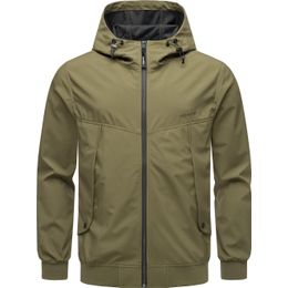 Outdoorjacke Ragwear "Tyller Bonded", Herren, Gr. L (52), grün (olivgrün), Obermaterial: 100% Polyester, Innenfutter: 100% Polyester, Basic, gerade hüftbedeckend, hoch geschlossener Ausschnitt, Langarm Ärmel ohne Ärmelschlitz Rippstrickbündchen, Jacken, Wasserdichte und atmungsaktive Übergangsjacke